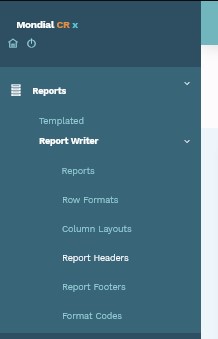 Report Headers – Mondial Software